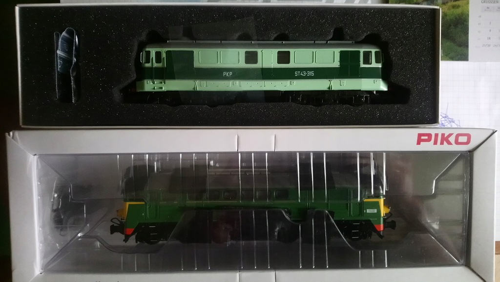 Lokomotywa piko st44 i st43 zestaw kolejka pkp HO - 8818067916 ...