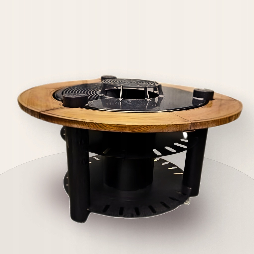 Premium Grill Ogrodowy z Paleniskiem – Stalowy, 100 cm, Ekskluzywny ...