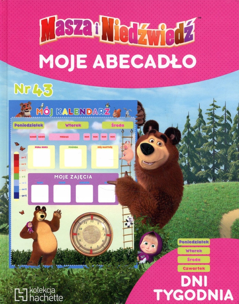 Masza i Niedźwiedź Moje Abecadło Nr 43 Dni Tygodni - 13124964114 ...