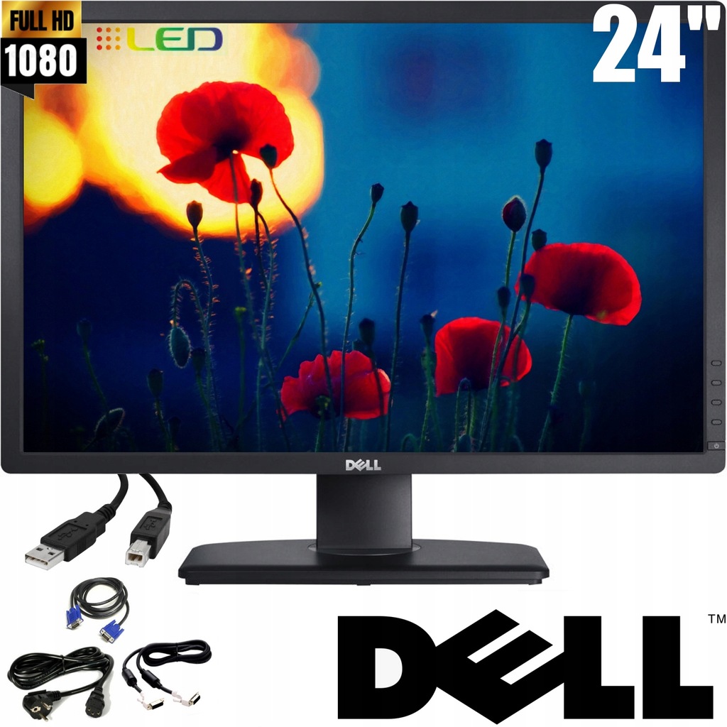 Monitor LED Dell U2412M 24'' FullHD DP USB PIVOT A - 12297525904 ...
