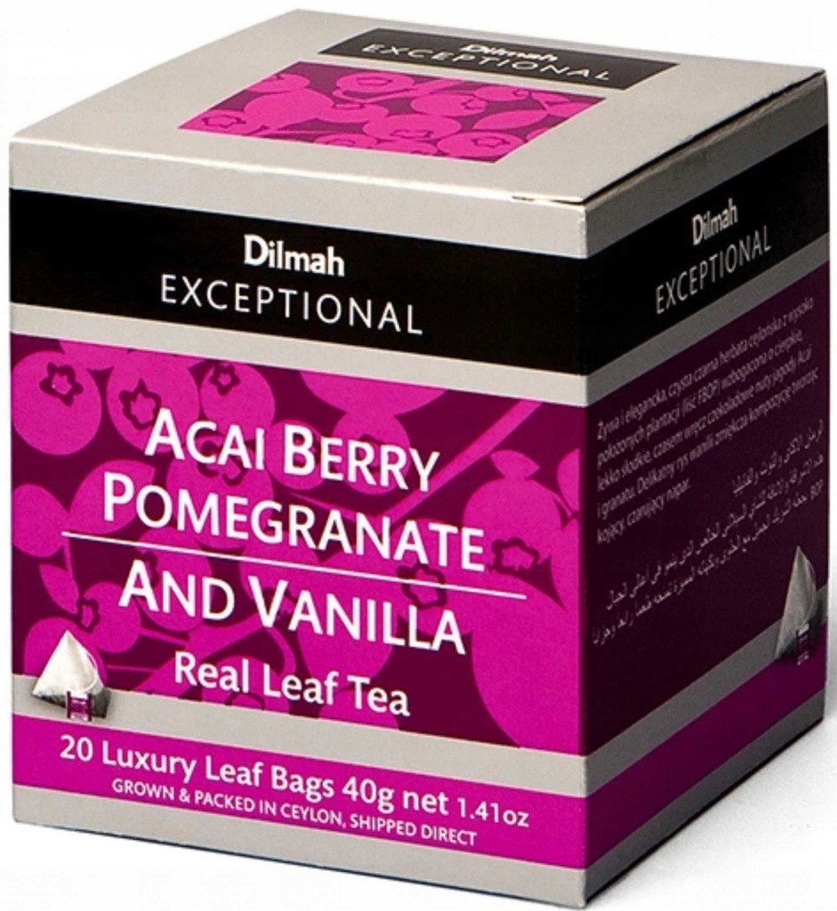 Herbata Dilmah Excepional 20tb Acai Berry Vanilla - 11648374285 ...