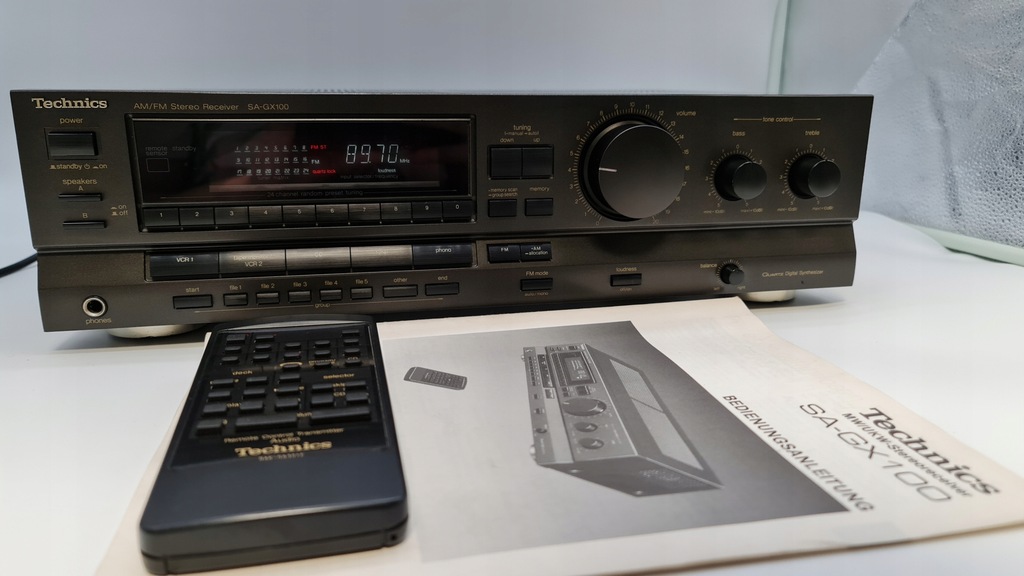 Technics SA-GX100 Amplituner Stereo + Pilot oryg. - 10837915906 ...
