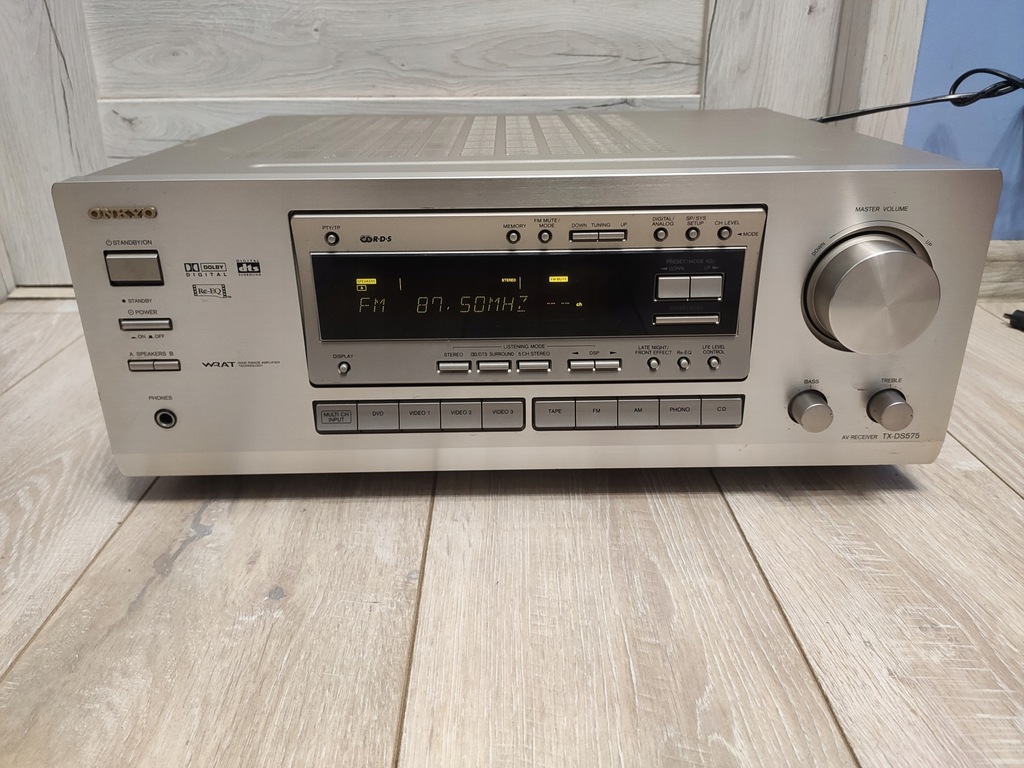 Amplituner ONKYO TX-DS575 !!SREBRNY!! - 13282386726 - oficjalne archiwum Allegro