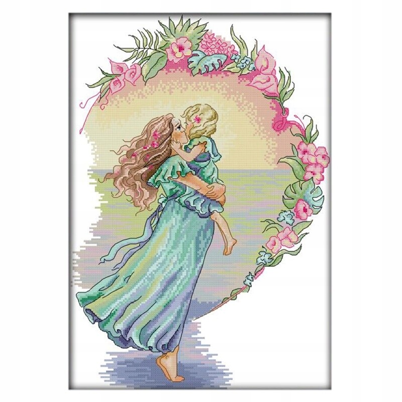 Mama i dziecko wzór krzyża zestaw do szycia DIY Ha - 12627084213 ...