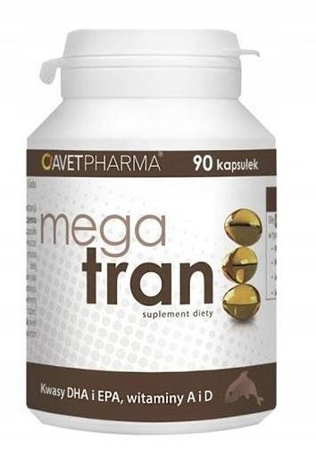 Mega Tran Omega-3 EPA DHA Witamina A D AVET 90 kap - 13175349610 ...