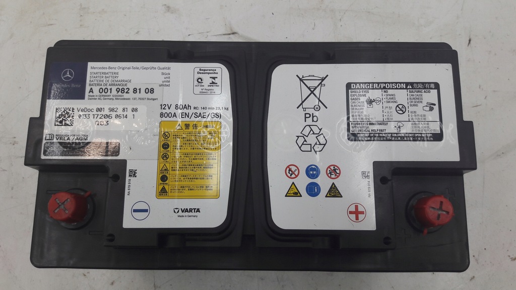 Akumulator MERCEDES A0019828108 - 8922000040 - oficjalne archiwum Allegro
