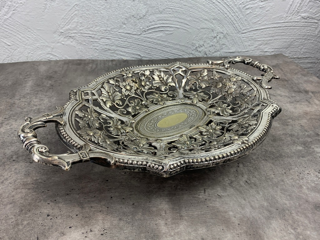 Ażurowa patera secesyjna NORBLIN & Co Warszawa - 13540411097 - oficjalne archiwum Allegro