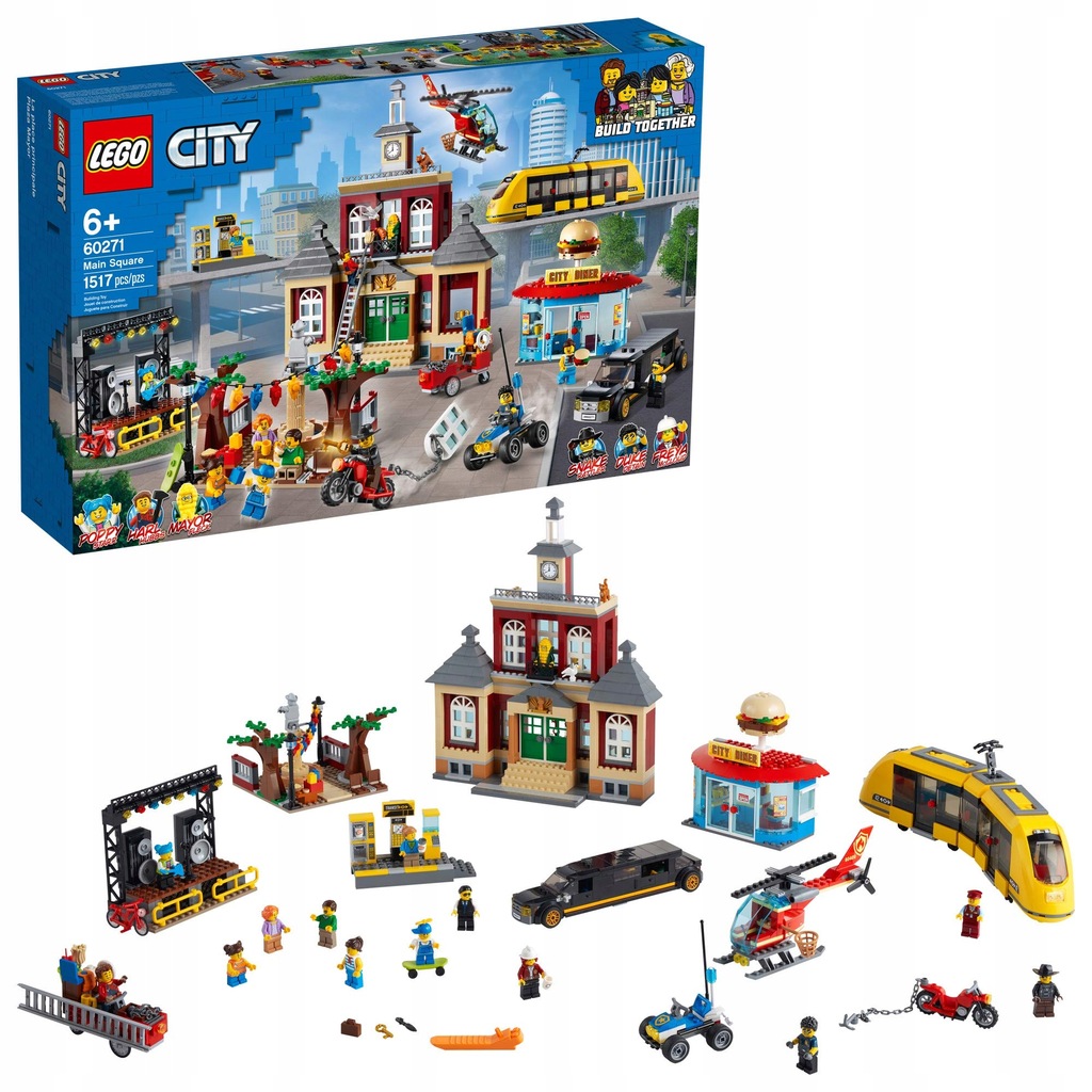 Lego City Main Square 60271 Set, Cool Building Toy - 17149493357 ...