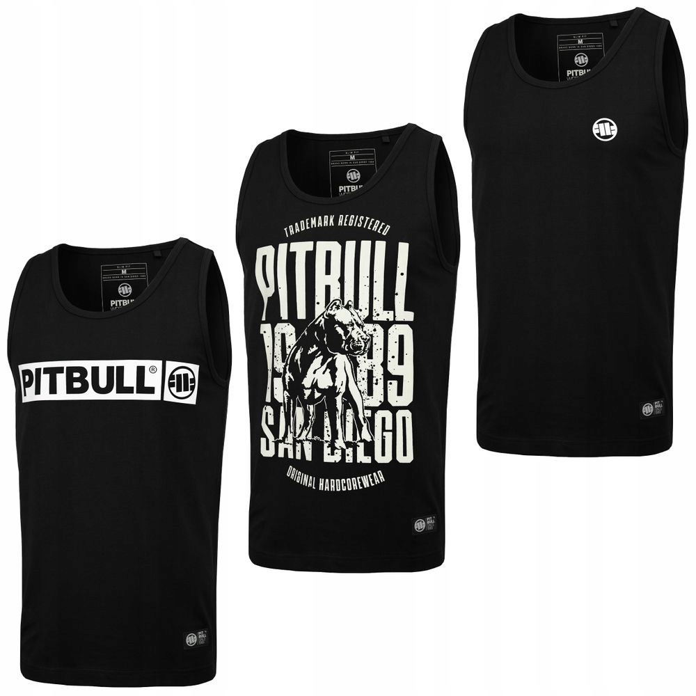 Zestaw Męska Koszulka Tank Top Pitbull Komplet 3sz - 13741534810 ...