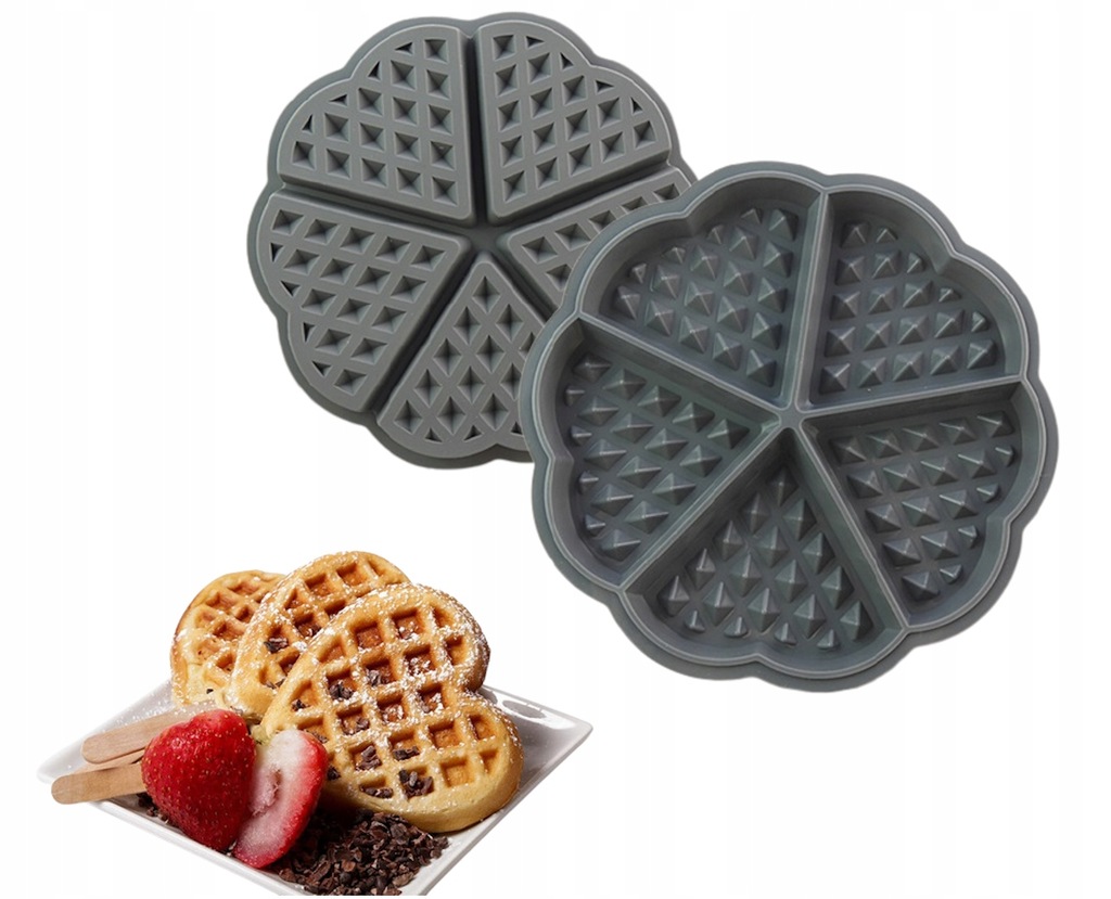 FORMA DO PIECZENIA GOFRÓW SILIKONOWA W SERCA GOFRY - 11132102634 ...