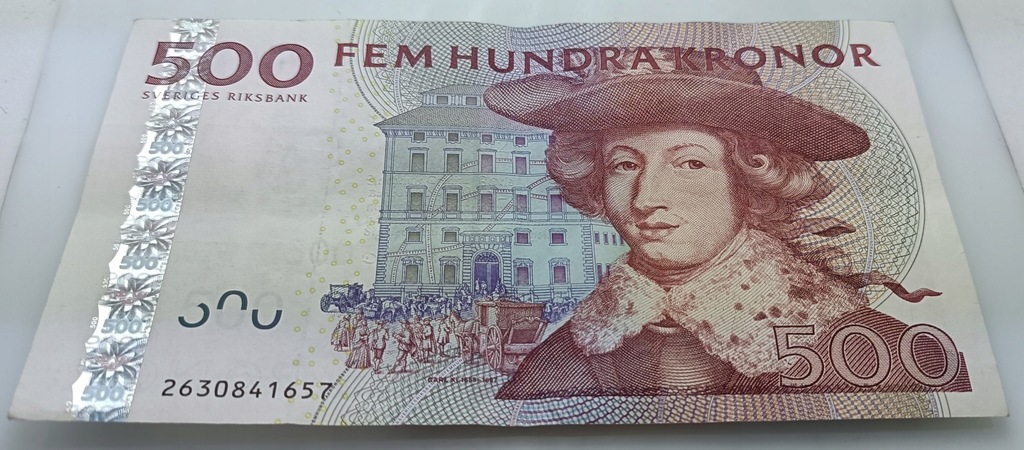 Banknot 500 Koron, Szwecja (pasek holograficzny) - 15014848361 ... Banknot 500 Koron, Szwecja (pasek holograficzny) - 15014848361 ...