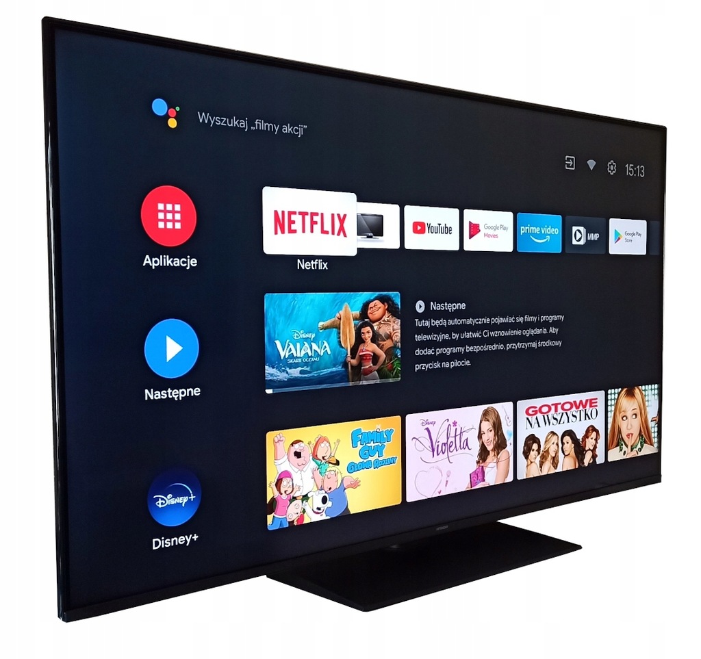 SMART TV 55 HITACHI DVB-T2 QLED BEZRAMKOWY ANDROID - 12455320268 ...