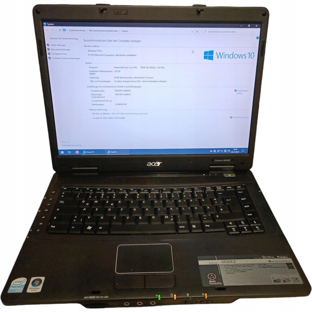 Laptop Acer Extensa 5630EZ HDD 1 TB RAM 2 GB WIND 10 PRO - 16634840215 ...