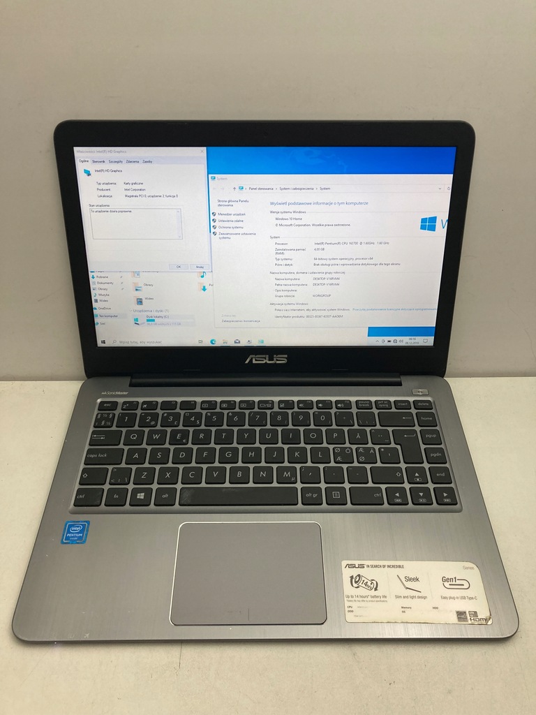 LAPTOP ASUS VIVOBOOK E403S 14 " Intel Pentium 4 GB 128 GB R13 ...