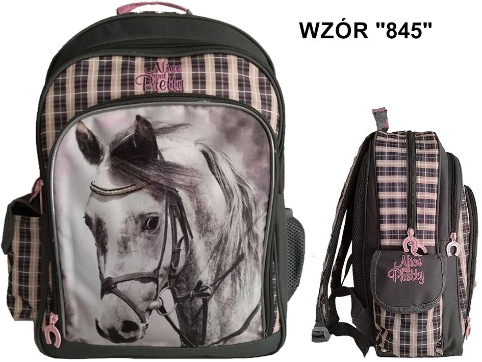 PLECAK TORNISTER SZKOLNY Z KONIEM KOŃ KONIK KONIE - 6831012423 - oficjalne archiwum Allegro