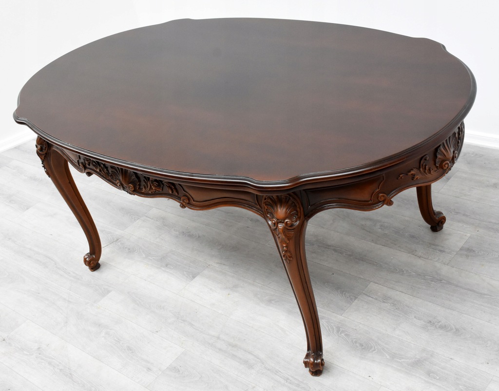STYLOWY ORZECHOWY ROZKŁADANY STÓŁ LUDWIKOWSKI h76,5x185x109cm ...