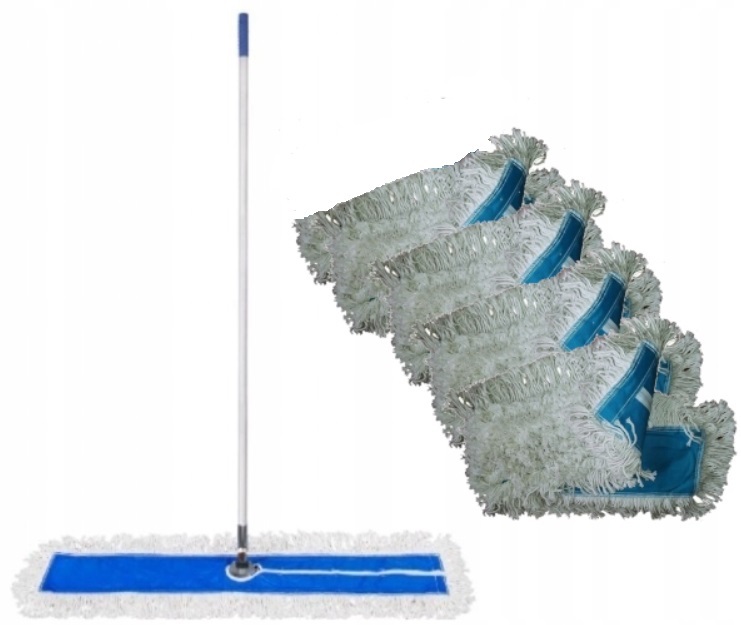 MOP PRZEMYSŁOWY Z KIJEM 90cm + 4 ZAPASY mycie - 12368977178 - oficjalne ...