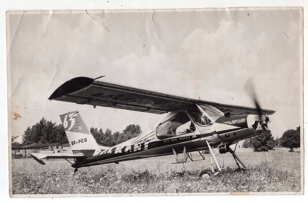 LOTNICTWO PRL - Samolot PZL 104 Wilga - Prototyp - Balkany 1965 ...