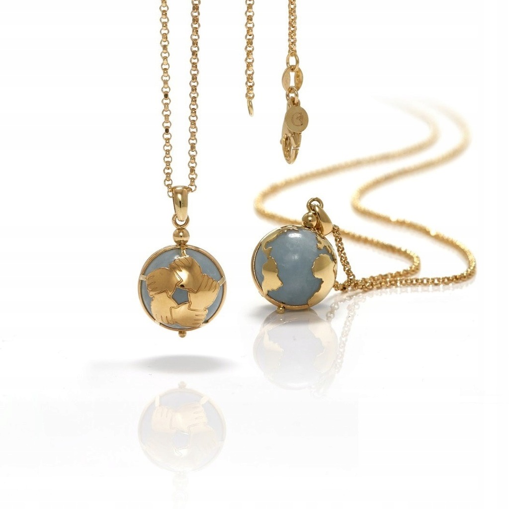 Naszyjnik złoty Kula ziemska - Earth Life - 12990523417 - oficjalne archiwum Allegro