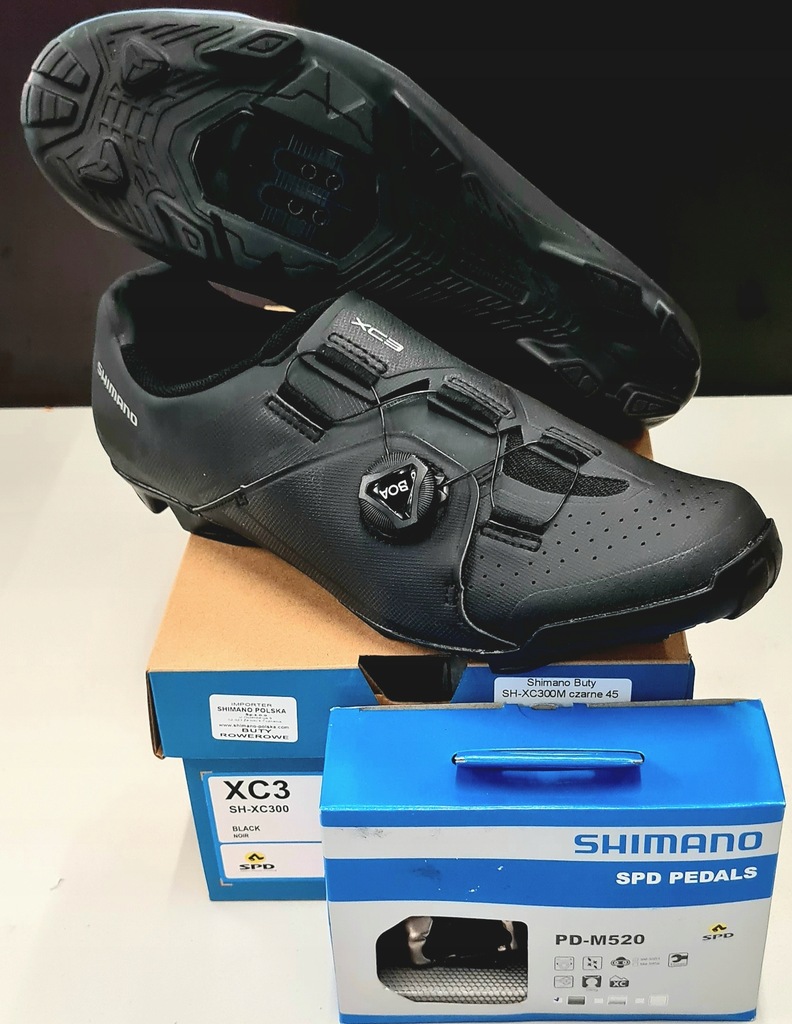 Buty SPD SL Shimano RC3 czarne 44 + pedały PD-R550 - 11889922764 ...