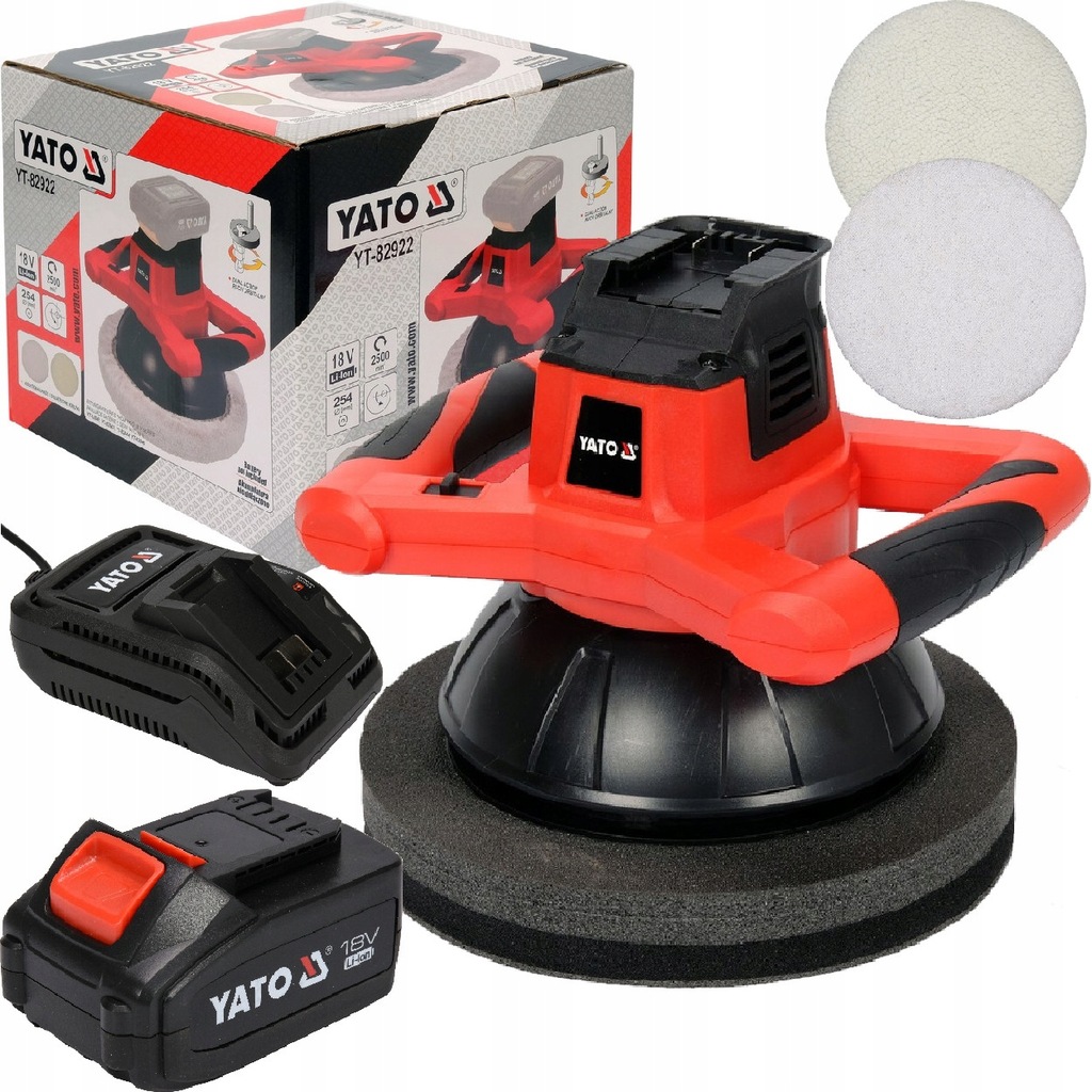 BEZSZCZOTKOWA POLERKA 18V 254MM YT-82922 +AKU 3 AH - 11517979816 - oficjalne archiwum Allegro
