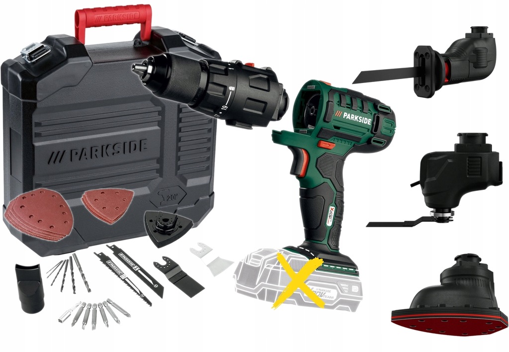 PARKSIDE PKGA 20V C2 Urządzenie wielofunkcyjne 4w1 - 12784412279 ...