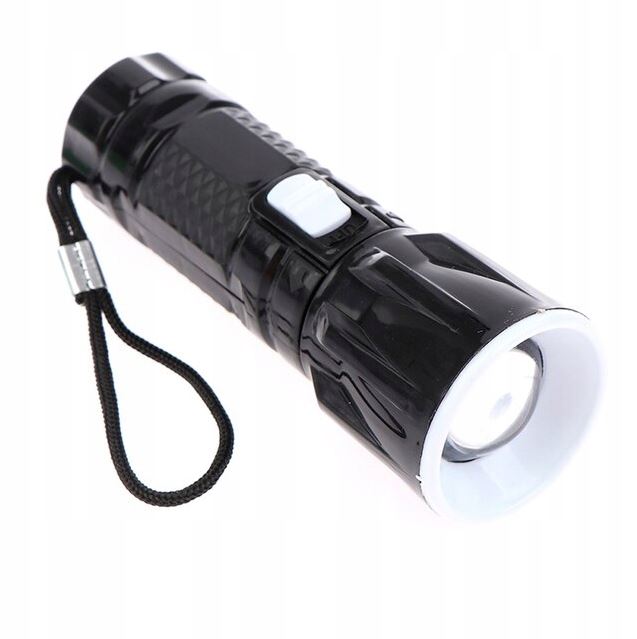 Mini latarka LED plastikowa zoom Z brelokiem - 12604875434 - oficjalne ...