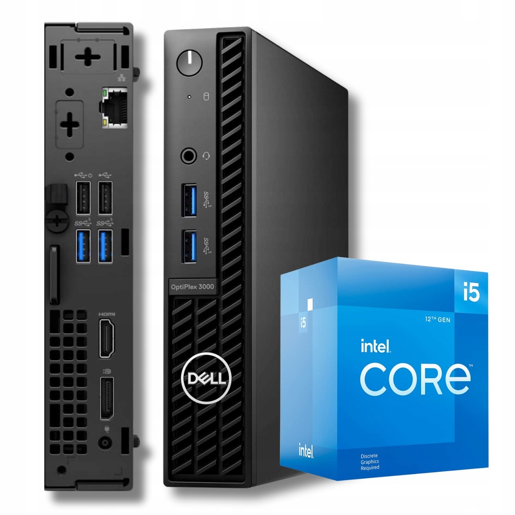 Komputer Dell Optiplex 3000 Micro i5-12500T 16GB DDR4 512GB NVMe Win11 ...