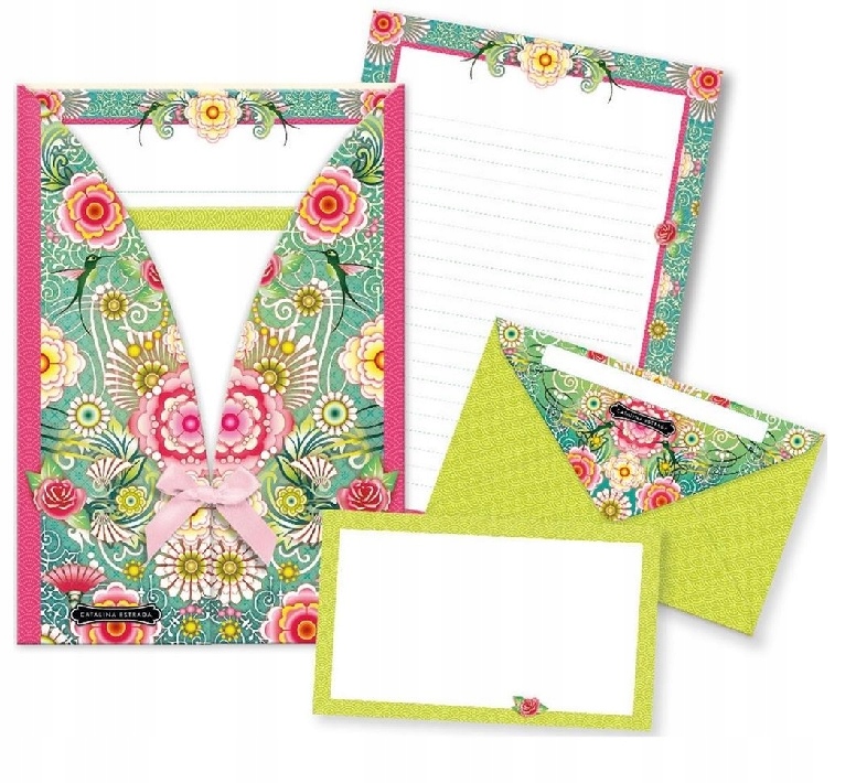 Papeteria Koperta List Catalina Różowa kwiaty - 12154786680 - oficjalne ...