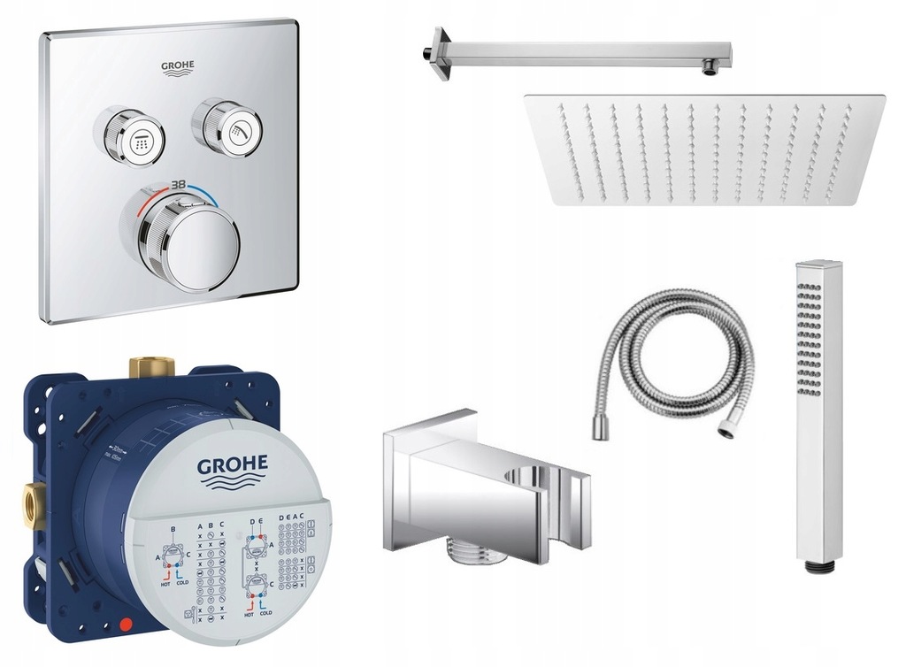 GROHE GROHTHERM SMARTCONTROL ZESTAW PRYSZNICOWY 30 - 12345461746 - oficjalne archiwum Allegro
