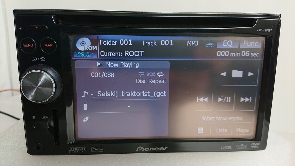 Pioneer AVIC-F900BT NAWIGACJA USB BT DVD NOWA MAPA - 12668420278 ...