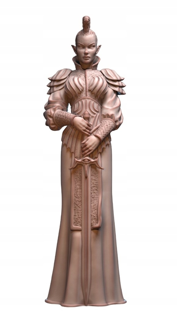 Elven warrior elf wojownik figurka rpg druk 3d 8k - 13524281435 - oficjalne archiwum Allegro