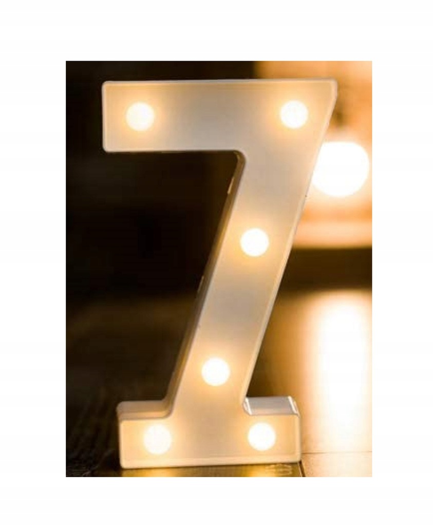 BIAŁA CYFRA 7 ŚWIETLNA 3D LED DEKORACYJNA 21,5CM - 11985245795 - oficjalne archiwum Allegro