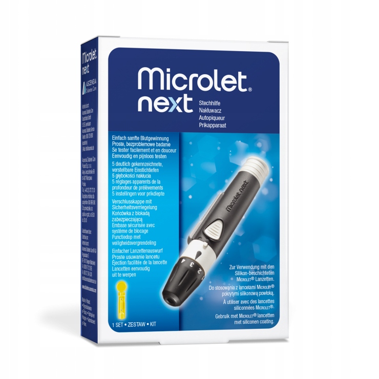 NOWY NAKŁUWACZ MICROLET NEXT + LANCETY NASADKA AST - 10144157116 ...