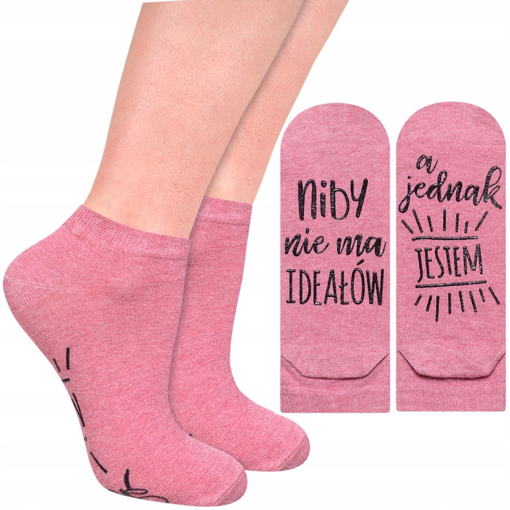 Stopki damskie SOXO skarpetki z napisami kolorowe - 7888367091 - oficjalne archiwum Allegro