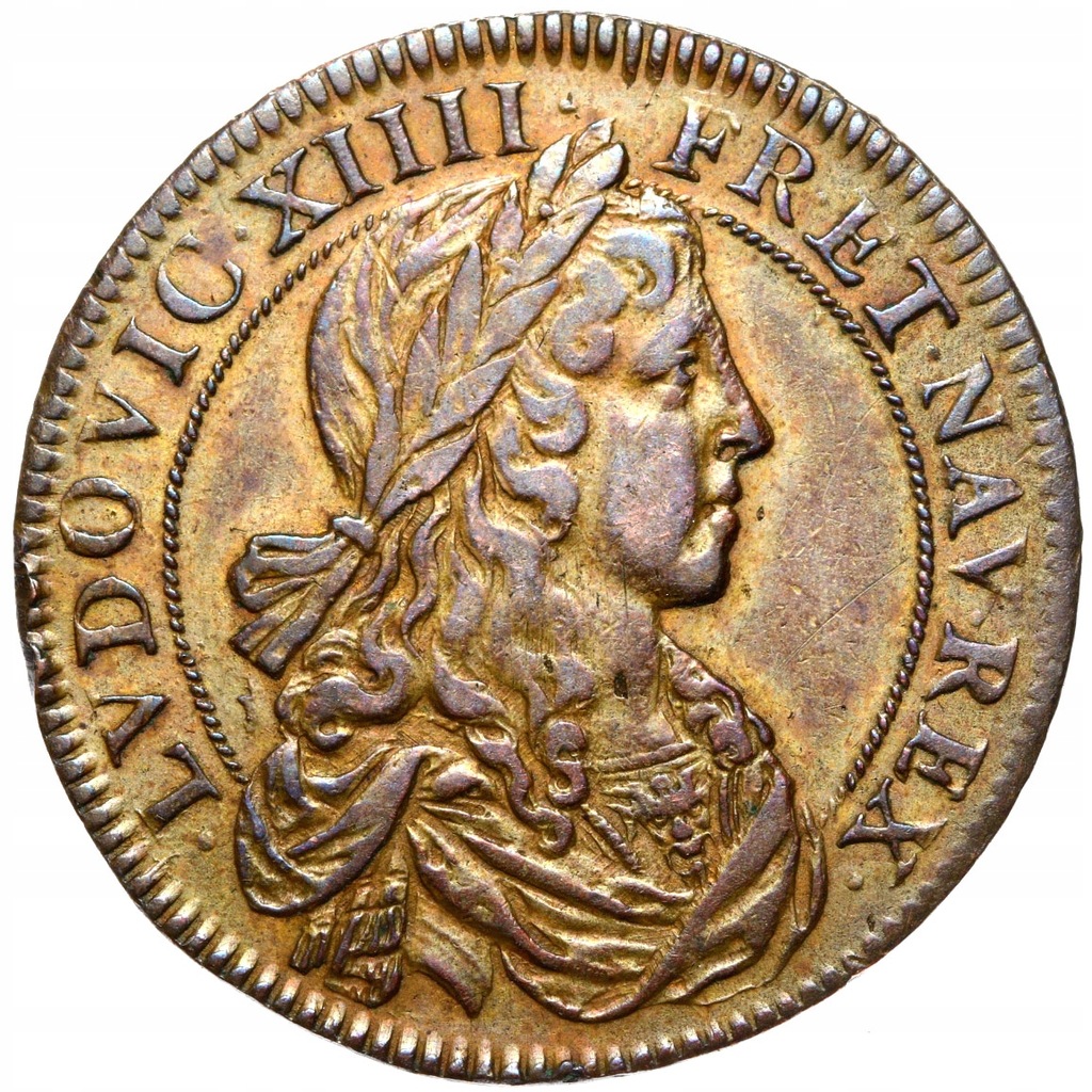 + Francja - LUDWIK XIV - KRÓL SŁOŃCE - Żeton 1656 - 9839135883 ...