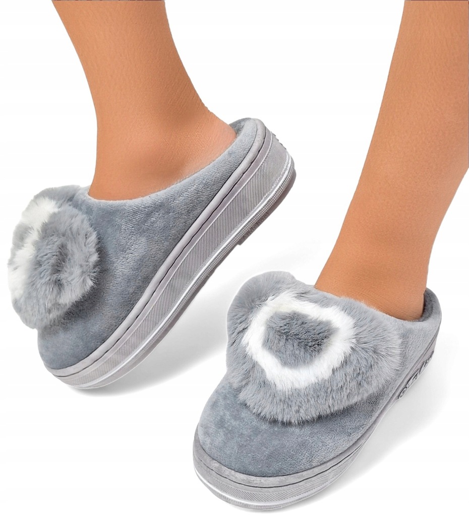 Zakryte Pantofle Gruba Platforma Kapcie Wsuwane Papcie Domowe *40-41 ...