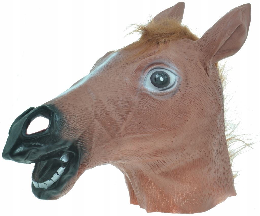 GŁOWA KONIA MASKA LATEKSOWA KOŃ PRZEBRANIE STRÓJ - 12099737229 ...