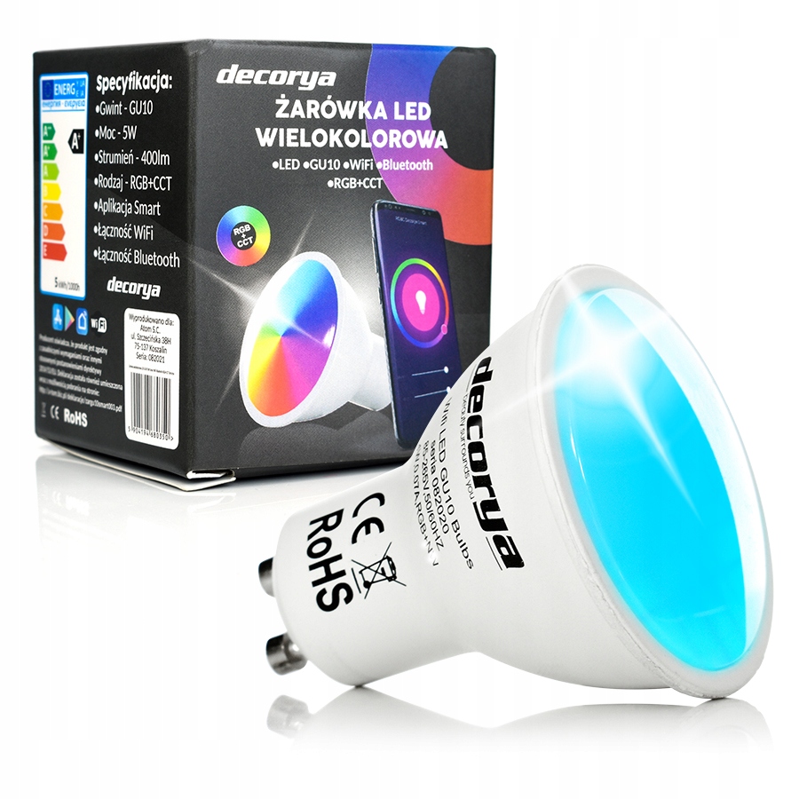 Żarówka LED halogen GU10 5W RGB+W CCT Smart WIFI - 11598214017 ... Żarówka LED halogen GU10 5W RGB+W CCT Smart WIFI - 11598214017 ...