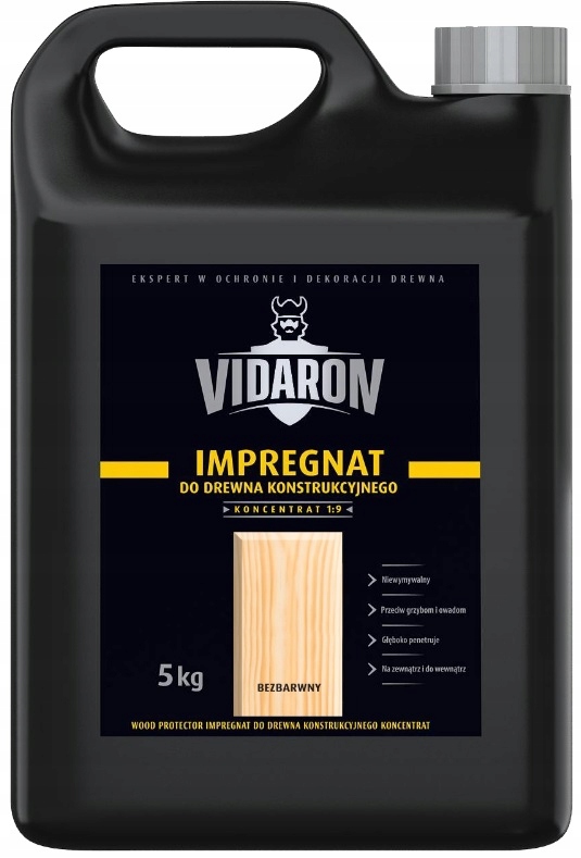 VIDARON IMPREGNAT KONSTRUKCYJNY 1:19 BEZBARWNY 5KG - 12950382870 ...