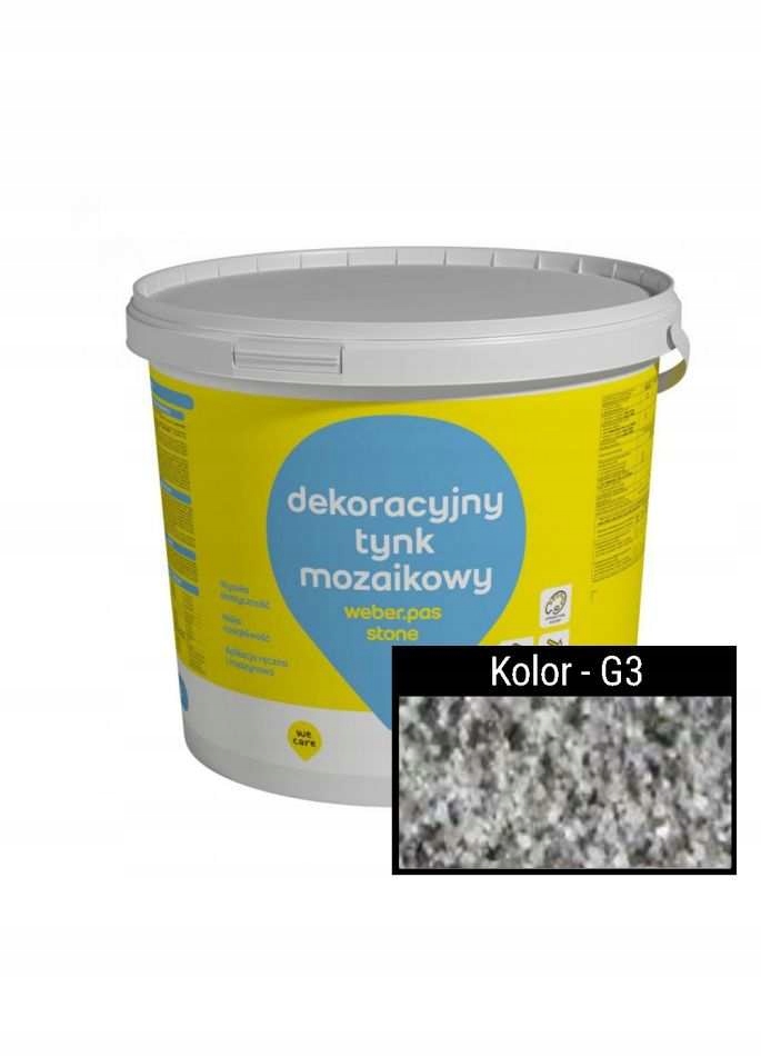 Weber pas stone - Tynk mozaikowy Granit G3 | 25kg - 11576111671 - oficjalne archiwum Allegro