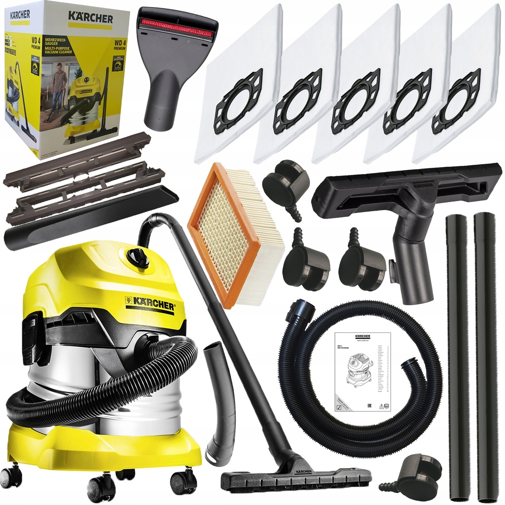 KARCHER WD 4 PREMIUM ODKURZACZ PRZEMYSŁOWY DOM - 7811575233 - oficjalne ...