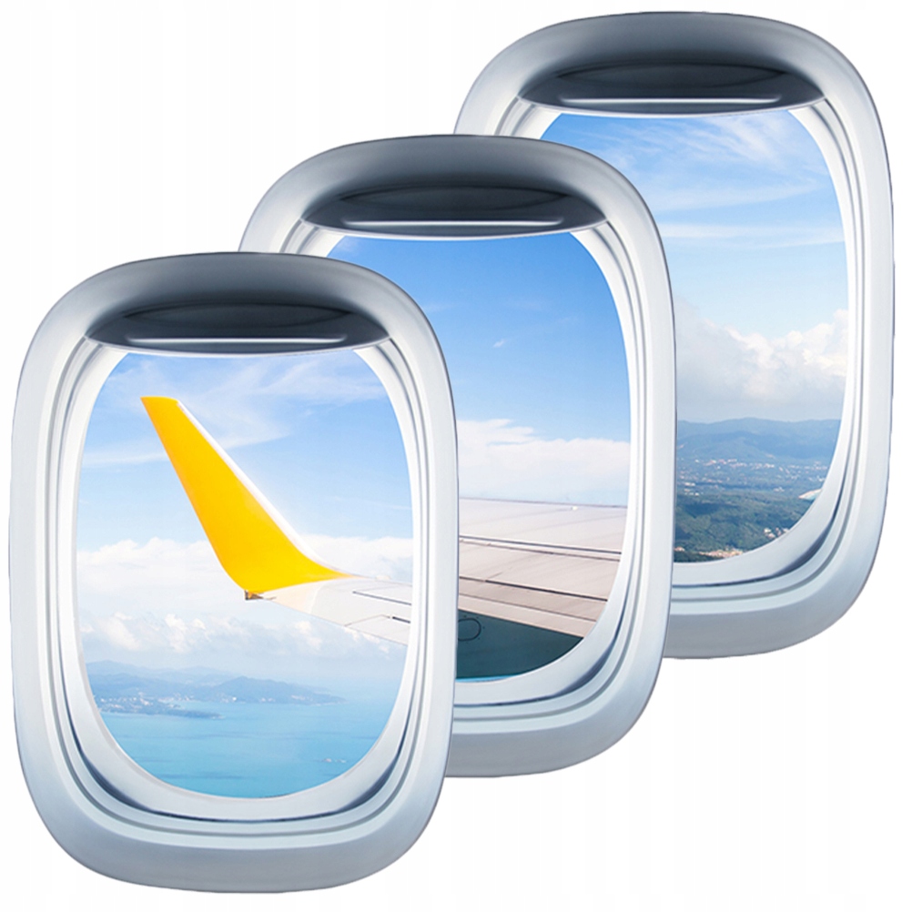 AIRPLANE WINDOW DECALS WALL DECOR LANDSCAPE MURAL - 15117107480 ...