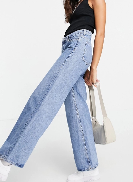 weekday szerokie jeansy niebieskie 29/32 AAM - 13243231152 - oficjalne archiwum Allegro