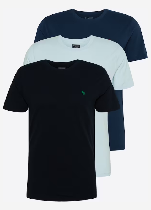 T-shirt 3 pack Abercrombie & Fitch XS - 12966772182 - oficjalne archiwum Allegro