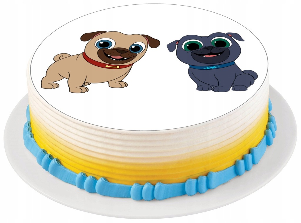 BARDZO GRUBY OPŁATEK NA TORT BINGO I ROLLY 20 CM - 7296854660 ...