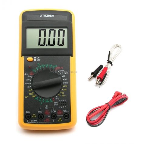 MIERNIK UNIWERSALNY MULTIMETR DT9208 + temperatura - 6679110174 - oficjalne archiwum Allegro