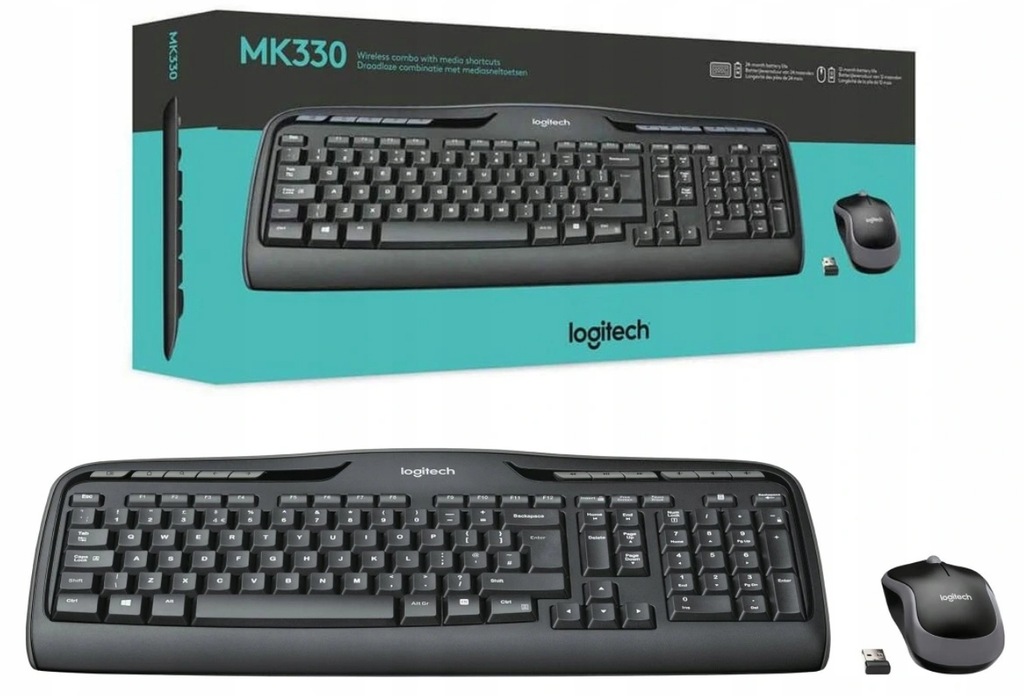 Zestaw Klawiatura i Mysz Logitech MK330 Unifying - 6351492929 ...