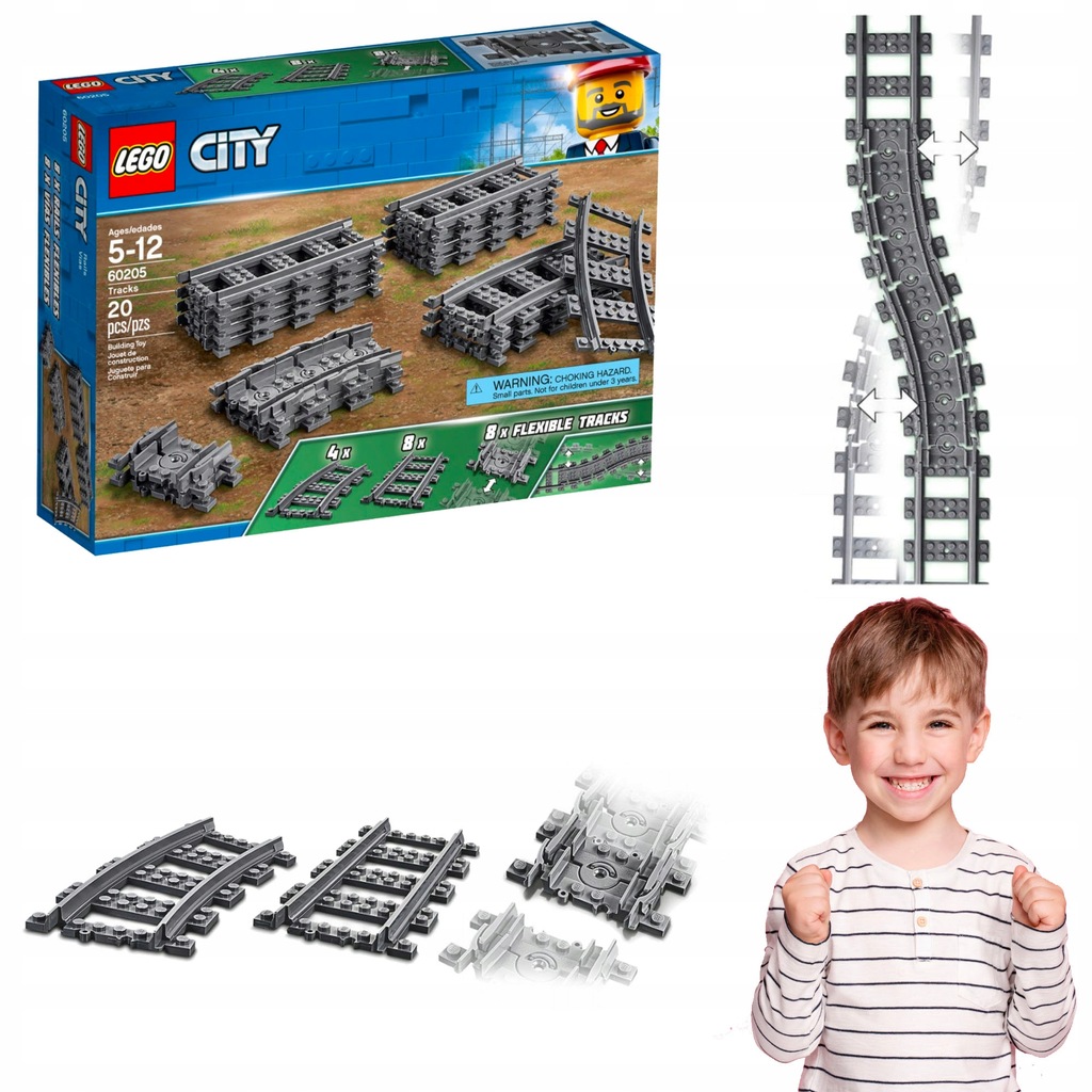 LEGO CITY TORY KOLEJOWE DO POCIĄGU ZESTAW AKCESORI - 13651762880 ...