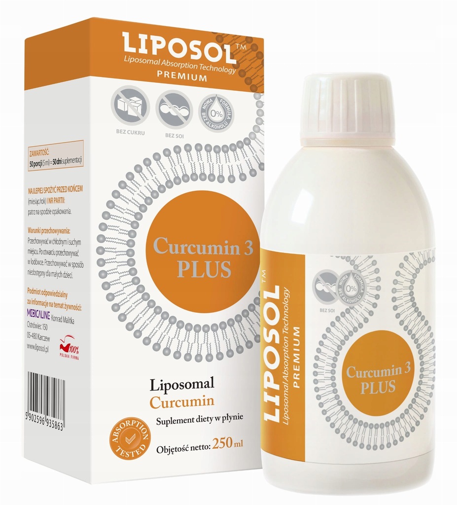 Liposol LIPOSOMALNA KURKUMINA Curcumin C3 Complex - 13923346187 - oficjalne archiwum Allegro